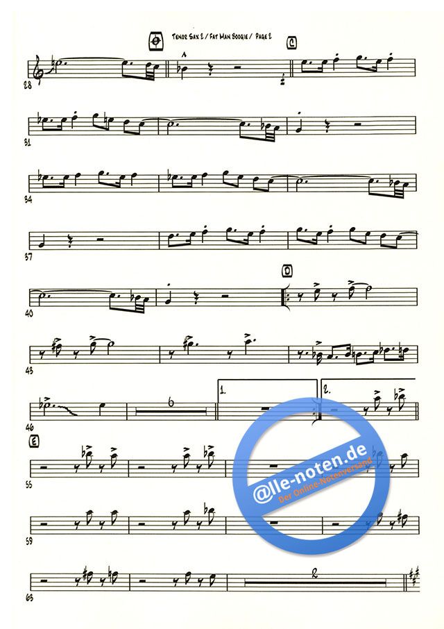 Fat Man Boogie » Jazz Ensemble Sheet Music , Shop now!