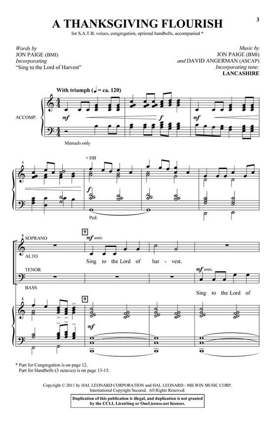 A Thanksgiving Flourish by David Angerman » Mixed Choir Sheet Music