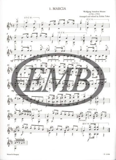 Wolfgang Amadeus Mozart Guitar Sheet Music » Buy Online