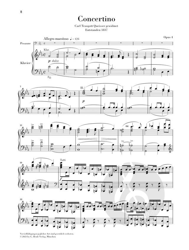 Ferdinand David Sheet Music for Trombone » Buy Online