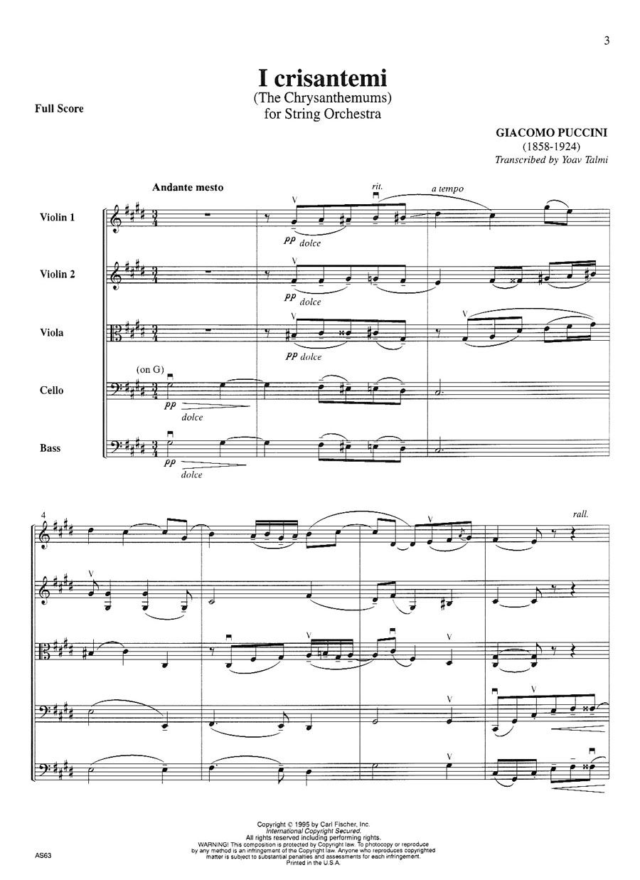 Giacomo Puccini Sheet Music | all-sheetmusic.com