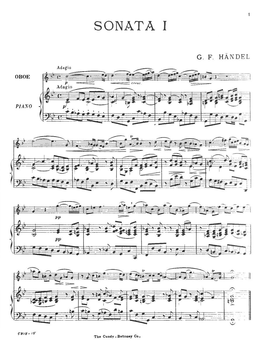 Georg Friedrich Händel Sheet Music for Oboe » Buy Online