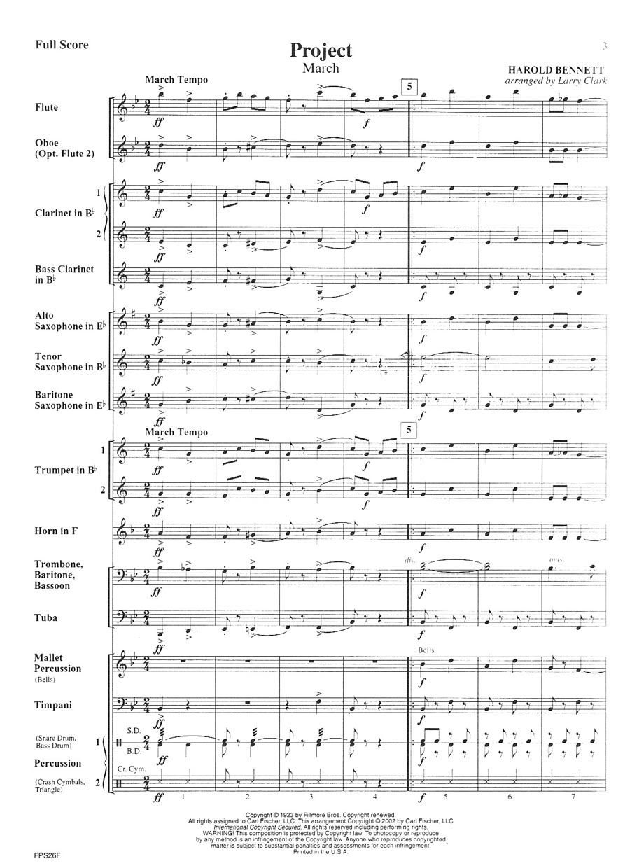 Harold Bennett Sheet Music for Concert Band » Buy Online