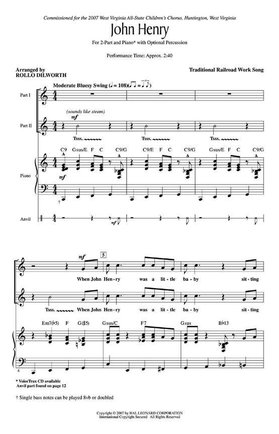 John Henry » Sheet Music for Children's Choir