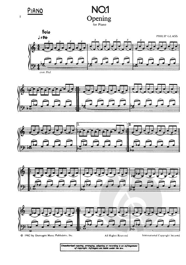 Philip Glass Piano Sheet Music » Buy Sheet Music Online