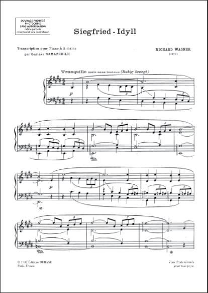 Siegfried-idyll Piano by Günter Wagner » all-sheetmusic.com