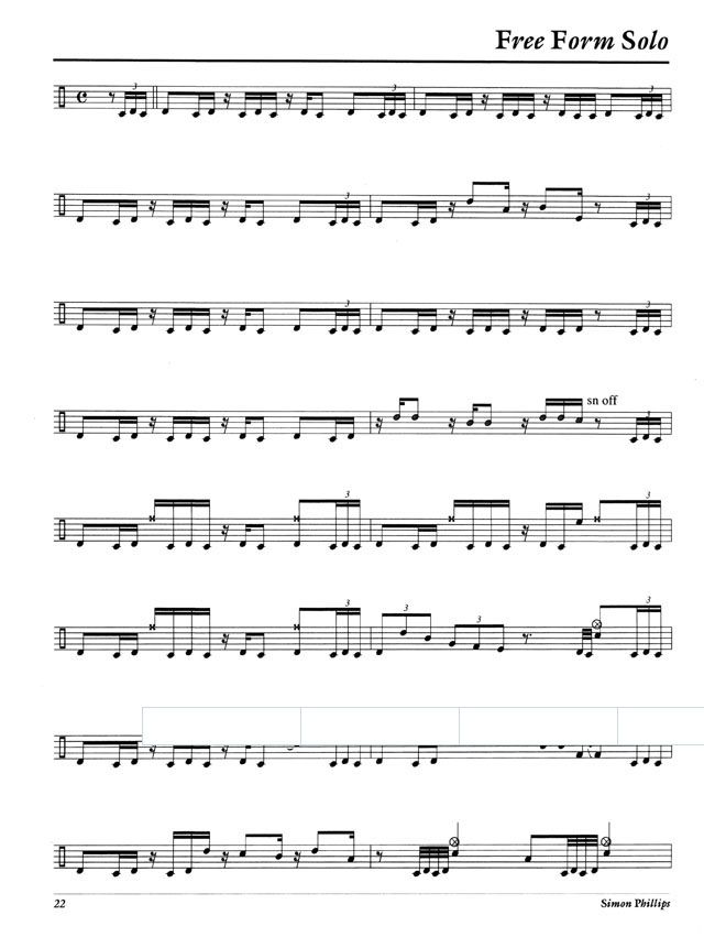 Simon Phillips Transcriptions (Simon Phillips) » Sheet Music for Drums