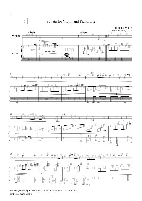 Charles Hubert Parry Sheet Music for Violin » Buy Online