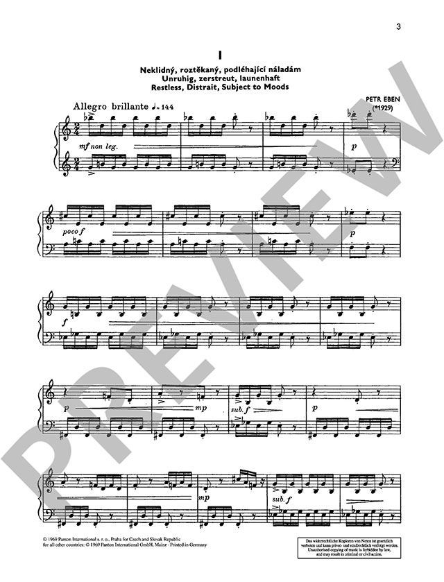 Petr Eben Piano Sheet Music » Buy Sheet Music Online
