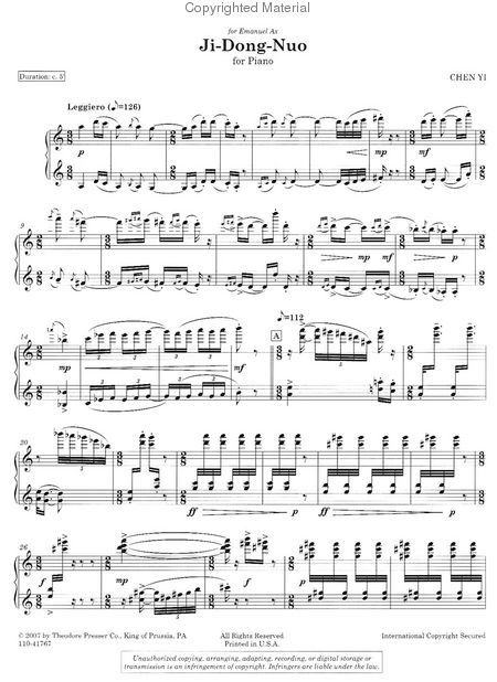 Chen Yi Piano Sheet Music » Buy Sheet Music Online