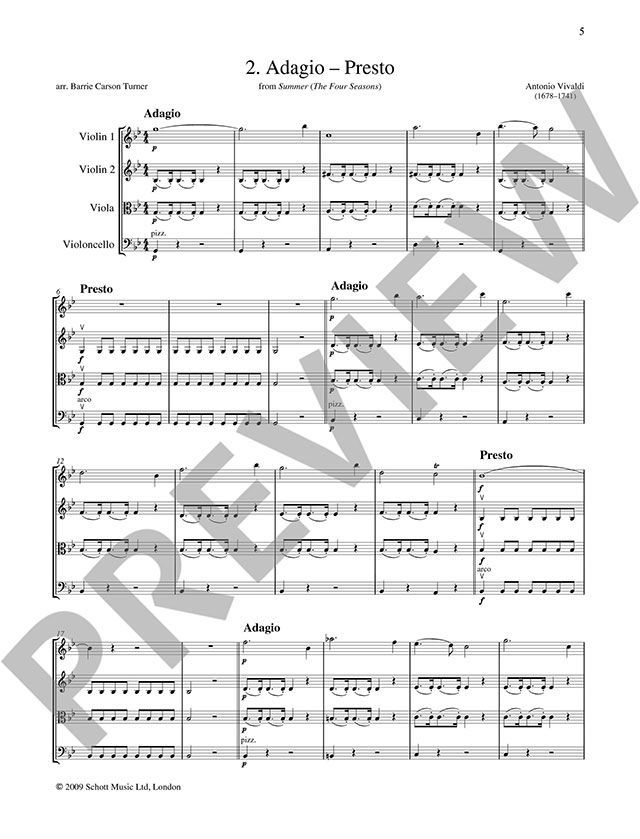 The Vivaldi Collection by Barrie Carson-Turner » Sheet Music for Strings