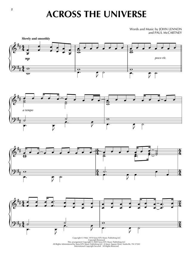 The Beatles Piano Sheet Music Buy Sheet Music Online 6446