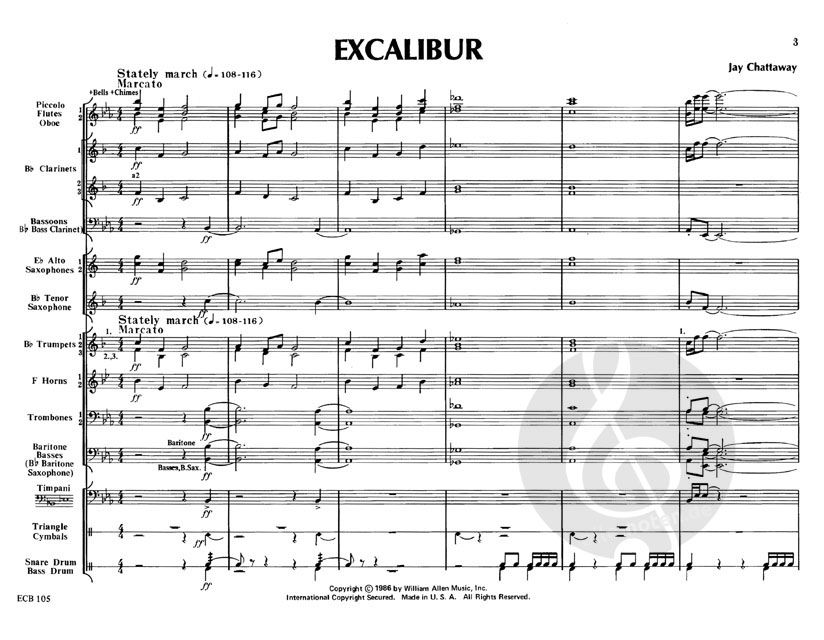 Excalibur (Jay Chattaway) » Sheet Music for Concert Band