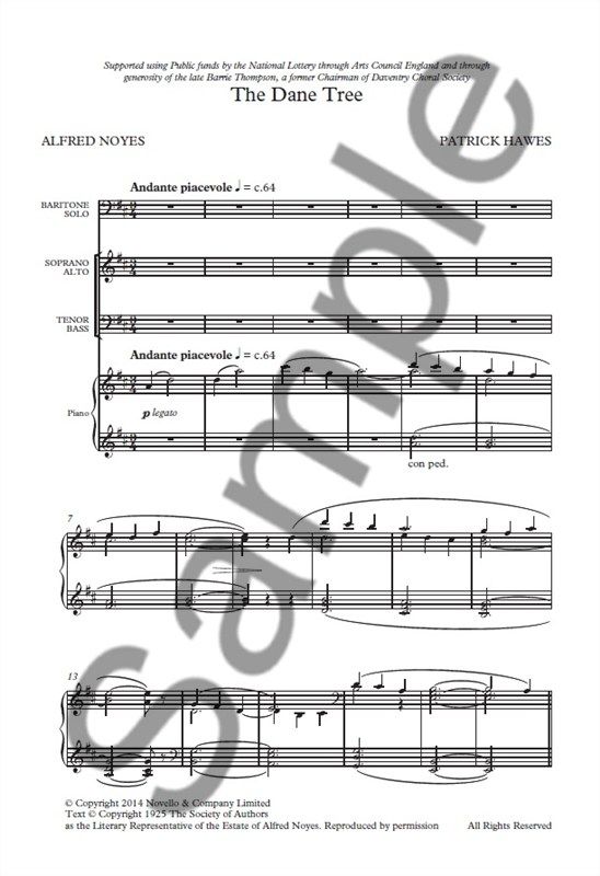 The Dane Tree by Patrick Hawes » Mixed Choir Sheet Music