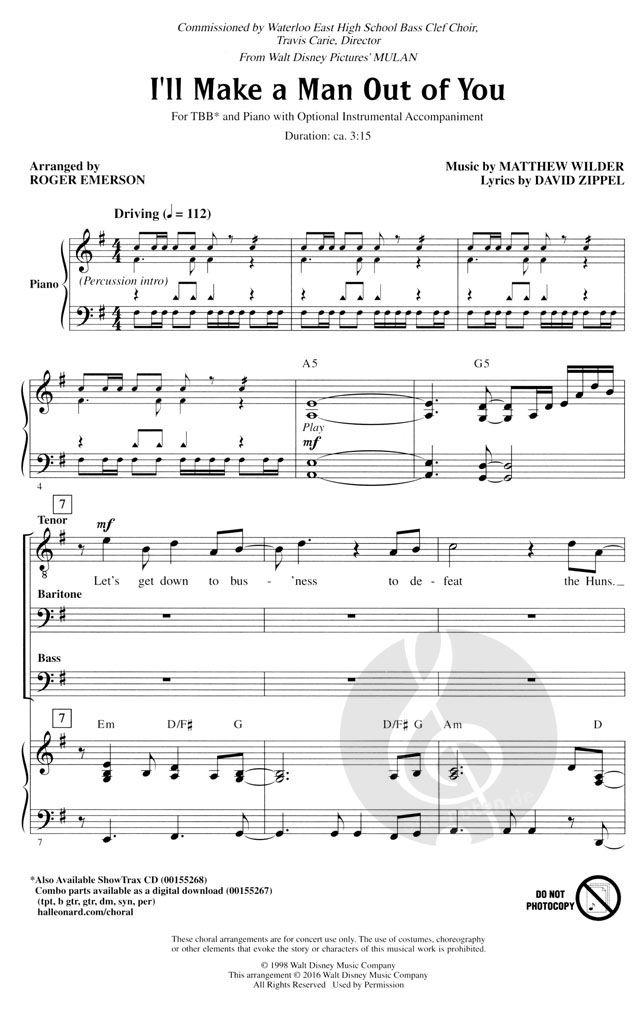 Men's Choir Sheet Music Downloads » Download Now