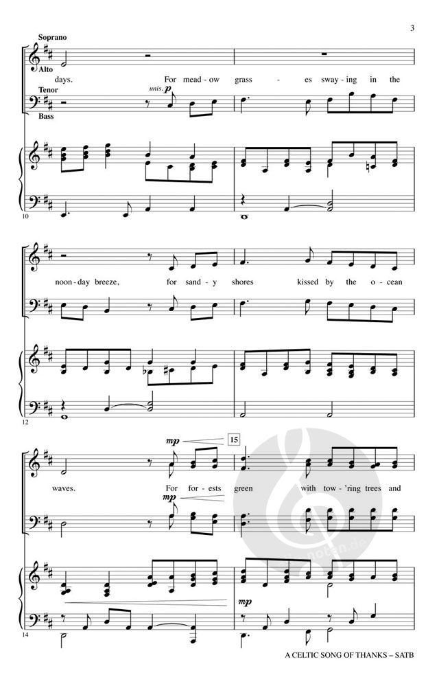A Celtic Song of Thanks » Mixed Choir Sheet Music